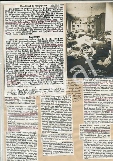 SCHRIFTEN PK ZERSTÖRUNG Fundbüro Foto Hoffmann München 1919 Revolution ...