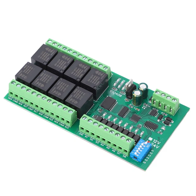 8 CHANNEL RELAY Module RS485 Relay Board W/ Hardware Reset Function DC ...