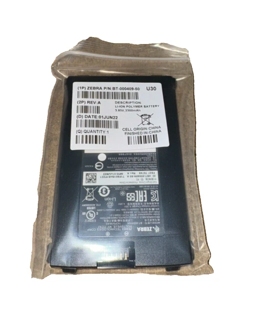 ZEBRA BTRY-TC2Y-1XMA1-01 TC21 TC26 Barcode Scanner Battery 3300mAh 3 ...