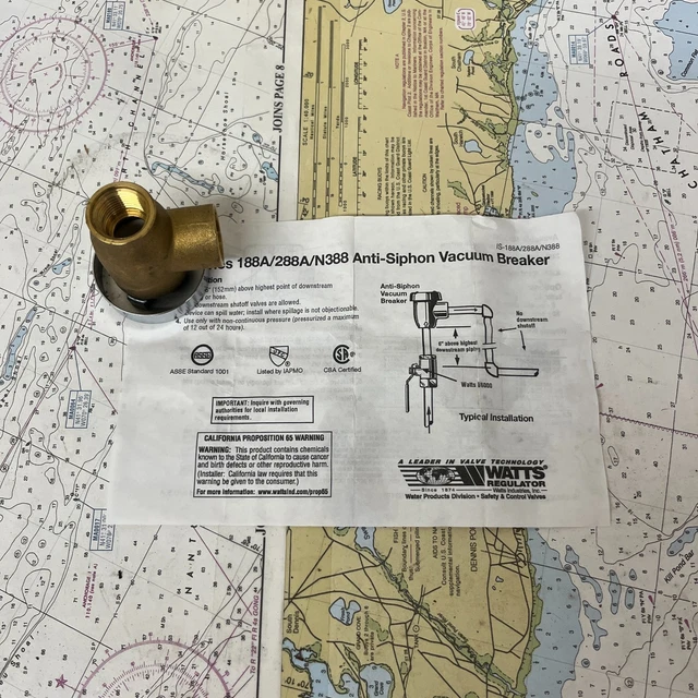 WATTS SERIES 288A Hot/Cold Water Anti-Siphon Vacuum Breaker Backflow ...