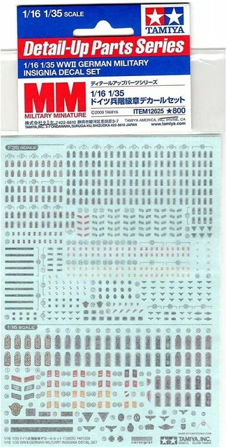 1/35 Scale Model Decals 1/35 WWII US Army Insignia Decal Set - Detail ...