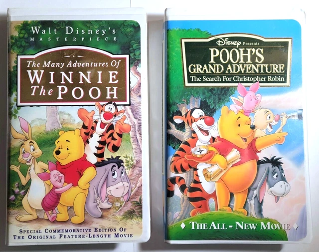 2 VHS DISNEY Movies Many Adventures of Winnie the Pooh & Pooh's Grand ...