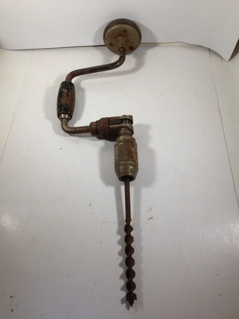 VINTAGE STANLEY RATCHET Bit Brace Auger Hand Drill 945 8” with Bit $19. ...