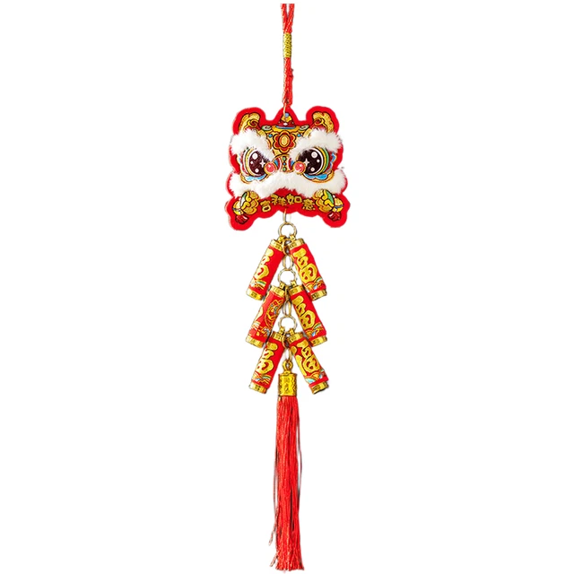 TRADITIONAL CHINESE 2026 Horse Lion Dance Hanging Decoration for Lunar ...