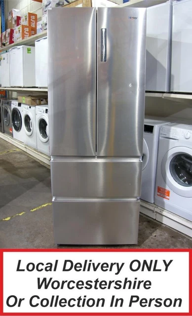 HAIER HB16FMAA STAINLESS Steel 2 Door+Drawers American Fridge Freezer ...