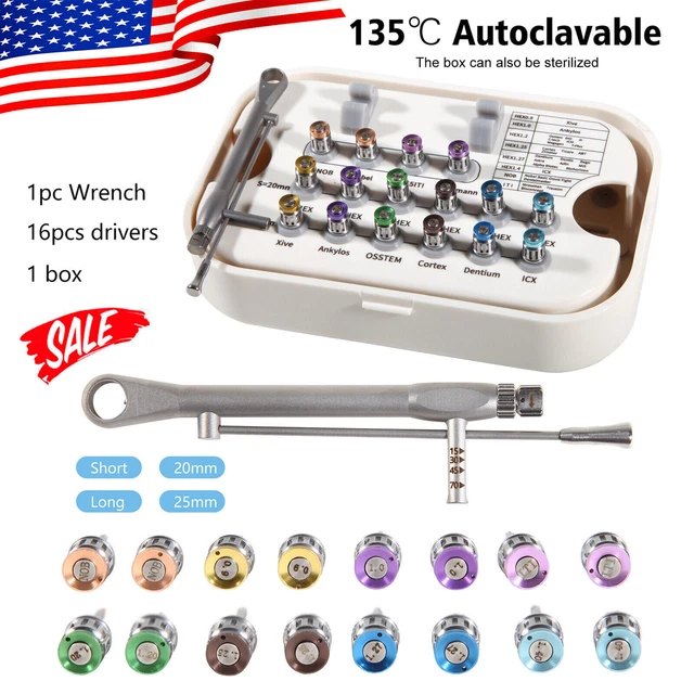 UNIVERSAL PROSTHETIC KIT Dental Restoration Hand Driver tool Kit for ...