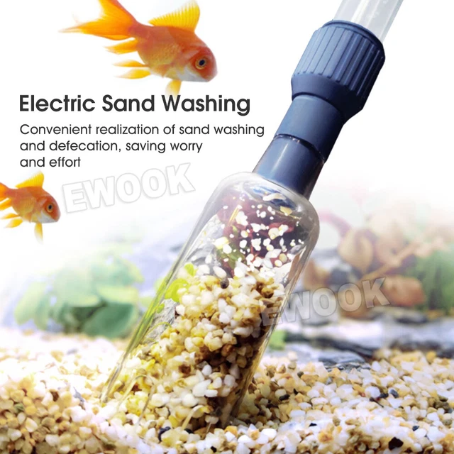 ELECTRIC FISH TANK Cleaner Water Changer Siphon Vacuum Aquarium Gravel ...