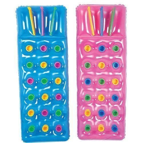 X2 INFLATABLE 18 Pocket Sun Beach Swimming Pool Lounger Lilo Air Bed ...