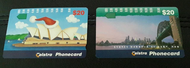 TELSTRA SYDNEY HARBOUR Bridge and Opera House Phone Card Set Mint No ...