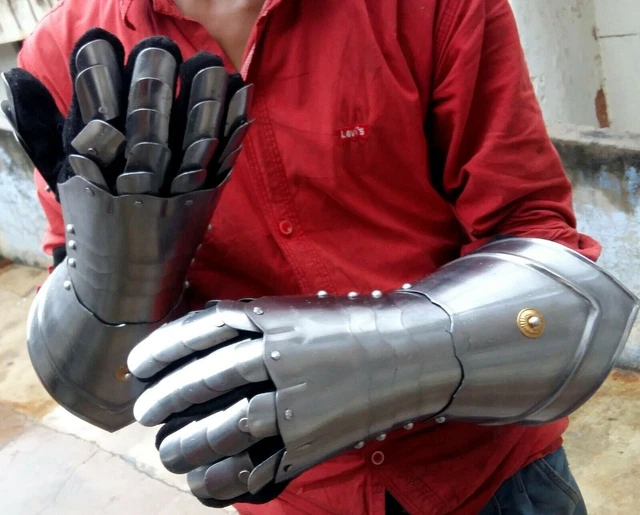MEDIEVAL COLLECTIBLE KNIGHT Gauntlets Gloves Functional Armor Adult SCA ...