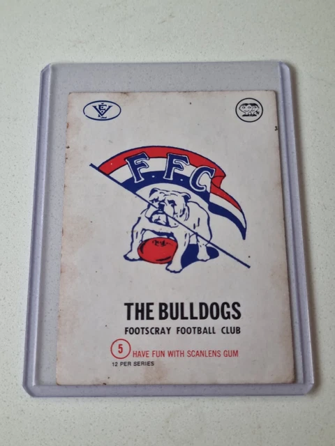 #5 WESTERN BULLDOGS Footscray 1973 VFL AFL Scanlens football card ...