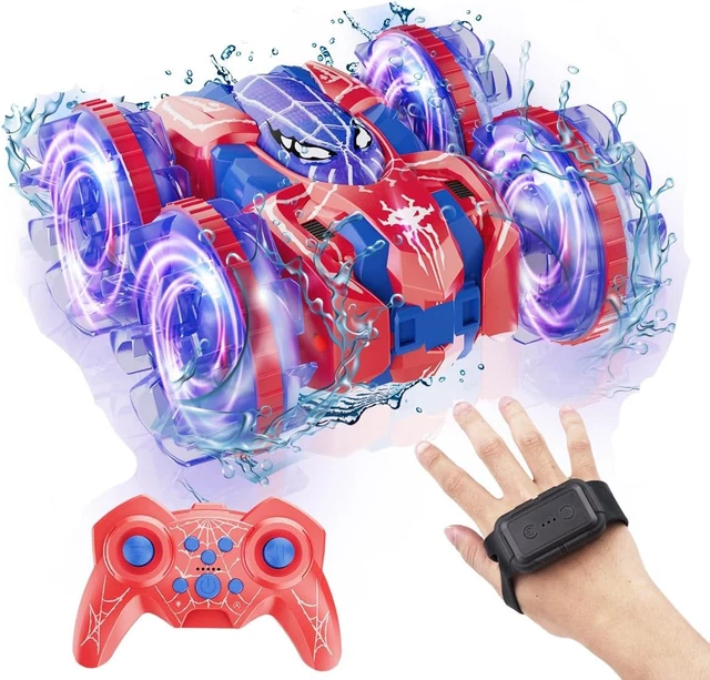4WD WATERPROOF RC Remote Control Stunt Car,Amphibious 2.4 Ghz 360° Toy ...