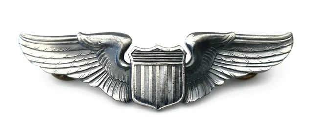 VINTAGE AIR FORCE USAF Basic Command Pilot Badge Lapel Pin military £9. ...