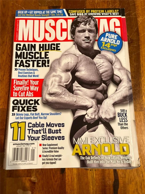MUSCLEMAG BODYBUILDING MUSCLE magazine ARNOLD SCHWARZENEGGER with ...