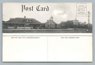 FIRE DEPARTMENT COMPANY & Train Depot TELFORD Pennsylvania UDB Antique ...