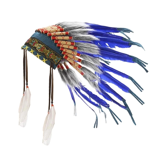 NATIVE AMERICAN INDIAN Headdress for Stage Performance Halloween ...