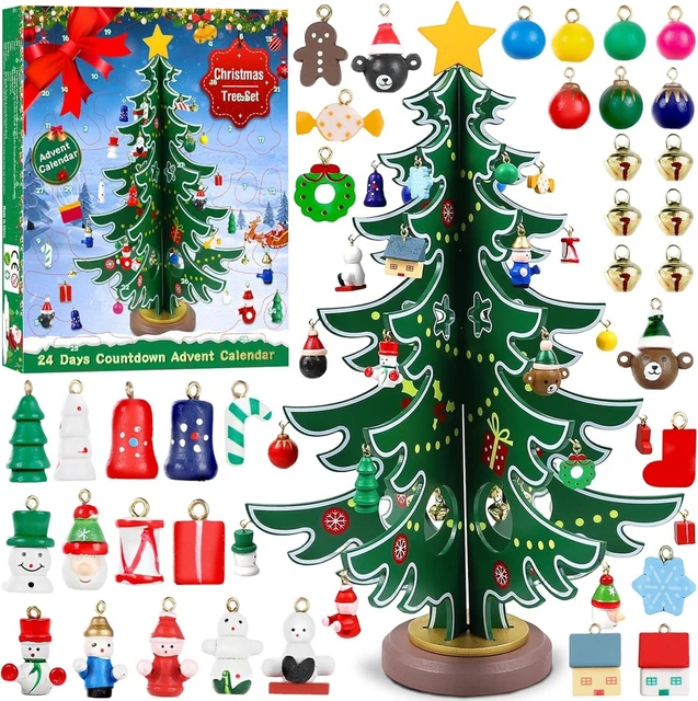 2025 WOODEN CHRISTMAS Tree Advent Calendar - 24 Days of Countdown ...