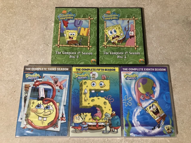 SPONGEBOB SQUAREPANTS COMPLETE Seasons DVD 1 3 5 8 Tested Nickelodeon ...
