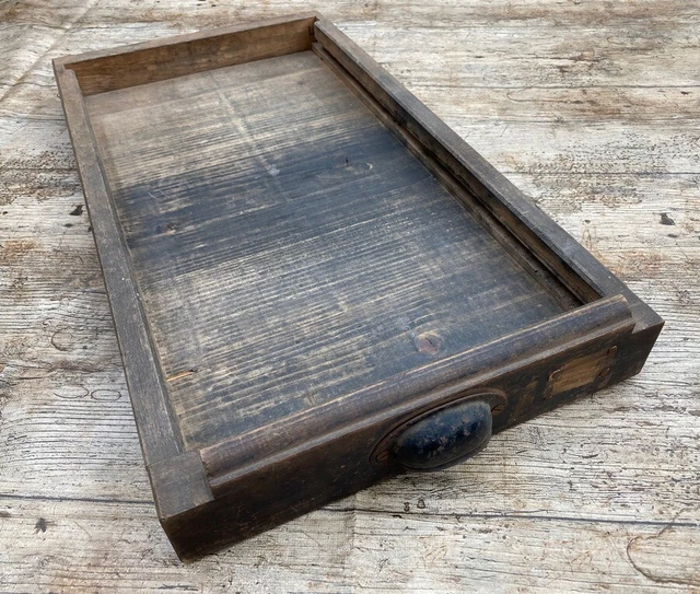 ORIGINAL SCHUBLADE HOLZ Steckschriftkasten aus Druckerei Holzschublade Deko !' EUR 32,32 ...