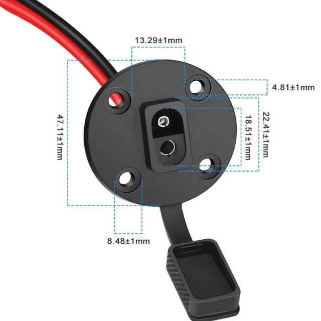 MOUNT CONNECTOR SAE Connector SAE Power Socket Solar Panel W/ 8 Screws ...