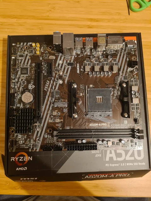 MSI A520M-A PRO Motherboard Socket AM4/A520/DDR4/S-ATA 600/Micro ATX ...