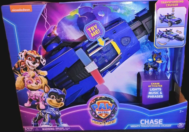 PAW PATROL THE Mighty Movie Chase Transform Cruiser w/Lights & Sounds ...