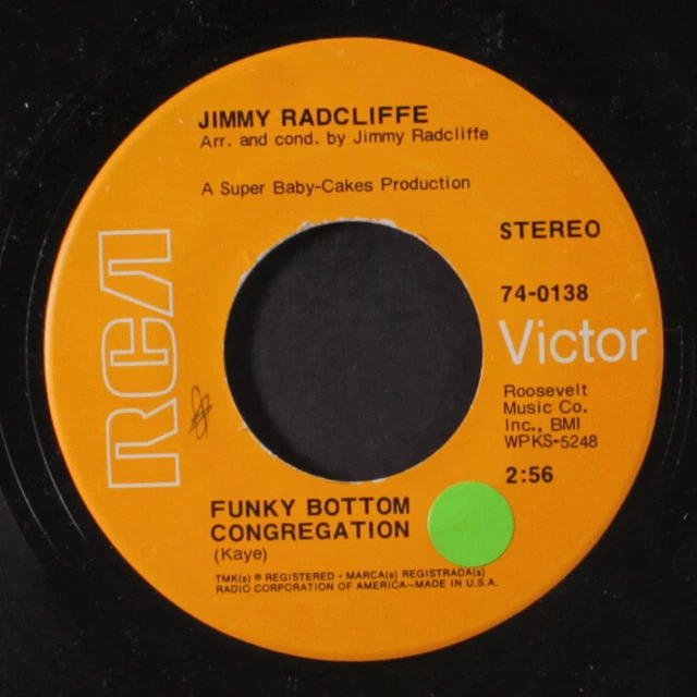 JIMMY RADCLIFFE : funky bottom congregation / lay a little lovin' on me ...