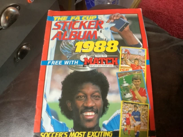 FA CUP FOOTBALL Sticker Album 1988 (Originally Came Witht Match ...