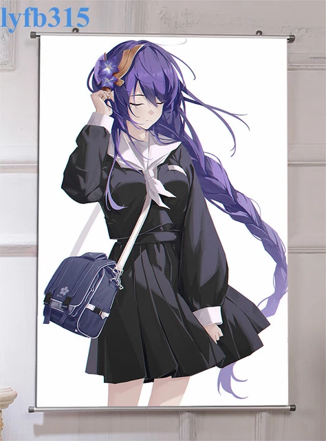 RAIDEN SHOGUN POSTER Anime Girl Genshin Impact Wall Scroll Art Decor 60 ...