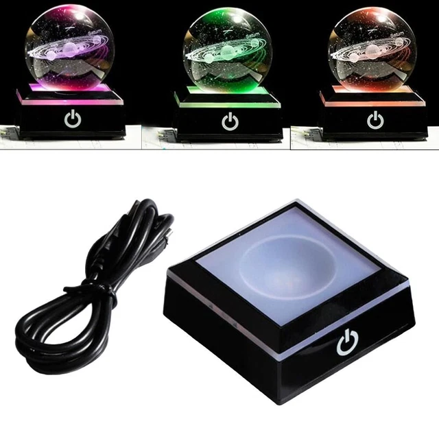 ART USB LED Light Base Lights Display Holder Crystal Ball Base Home ...