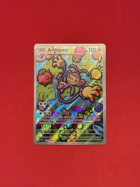 AMBIPOM 107/094 IR Phantasmal Flames Pokemon TCG Mega Evolution English ...