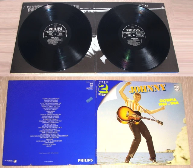 JOHNNY HALLYDAY - SUCCÈS 2 DISQUES - OLYMPIA 1962 et 1964 -LAISSEZ-NOUS ...