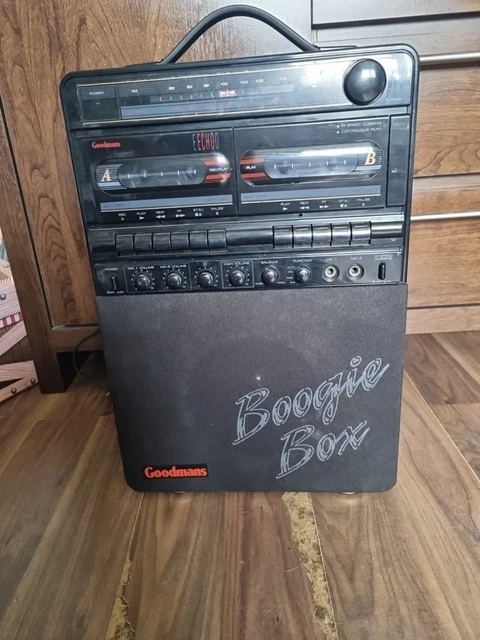 GOODMANS BOOGIE BOX Vintage Audio Cassette FM Radio Speaker Karaoke ...