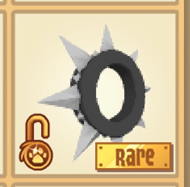 ANIMAL JAM CLASSIC Rare Black Long Spiked Collar (solid)! $32.00 ...