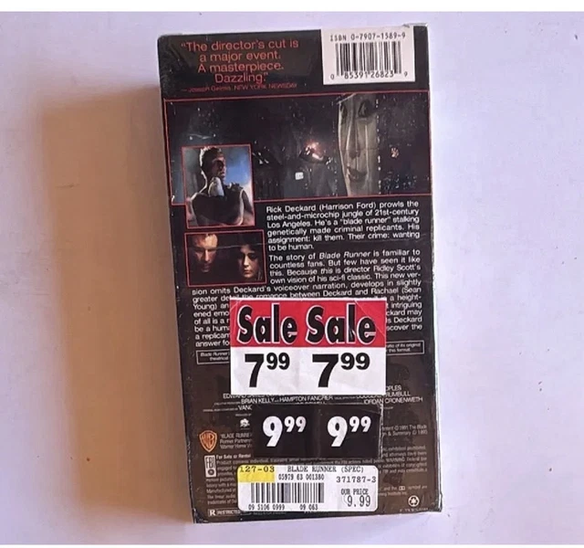 🔥🔥BLADE RUNNER - The Director's Cut (VHS, 1993) Widescreen Ed. Sealed🔥🔥 ...