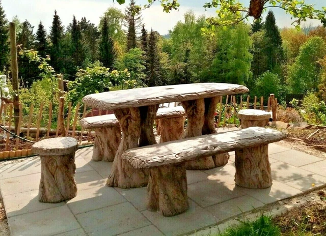 Gartenbank Stein Holz