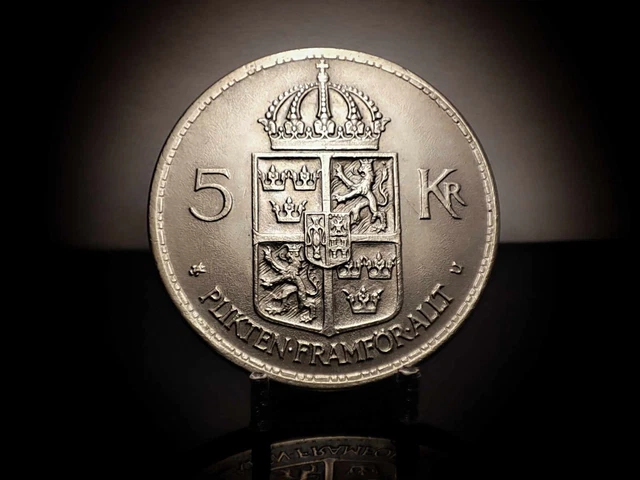 AUTHENTIC SWEDISH 5 Krona Coin 1972 - Great Numismatic Investment £9.59 ...