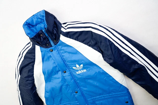 ADIDAS JACKE VINTAGE Jacket Winter Finland Made Glanz Shiny 80er 80s 46 ...