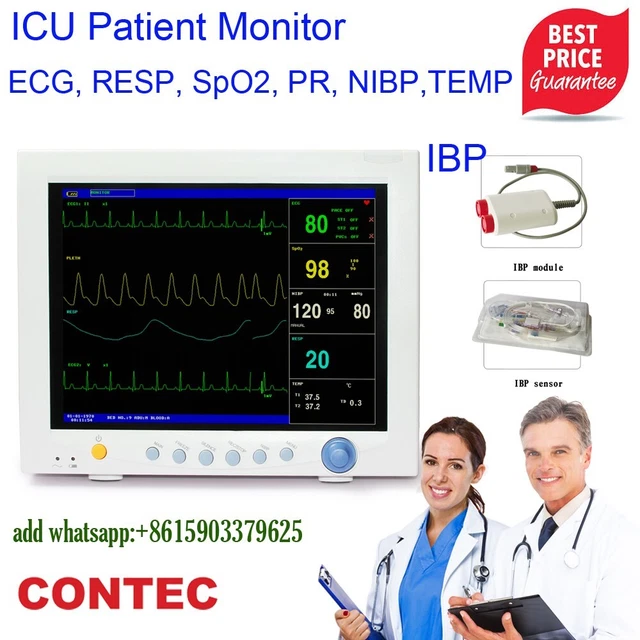 12.1'' FDA VITAL Signs ICU Monitor 6-parameter Patient Monitor with IBP ...