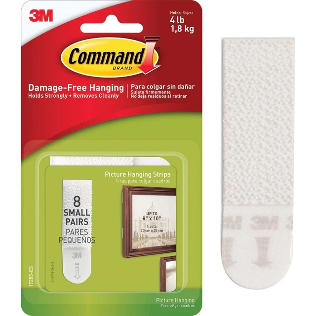 COMMAND 5 8 IN X 2 1 4 In White Interlocking Picture Hanger 16 Count