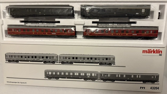 MÄRKLIN H0 43204 Schnellzugwagen-Set Epoche III in OVP EUR 178,00 - PicClick DE