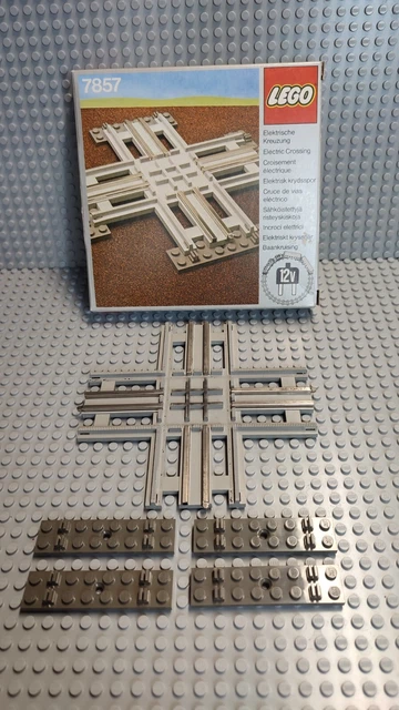 LEGO EISENBAHN 7857 Elektrische Kreuzung 12V Schienen komplett mit OVP ...