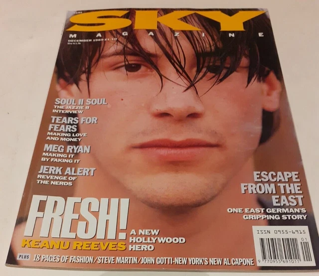 SKY MAGAZINE DEC 1989 Keanu Reeves Patrick Swayze Michael Jackson Tears ...