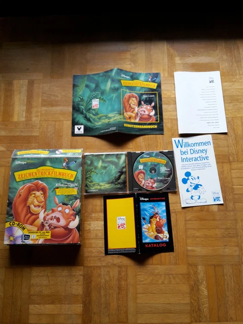 DISNEY LION KING Interactive Cartoon Book Big Box PC Game 90s £15.41 ...