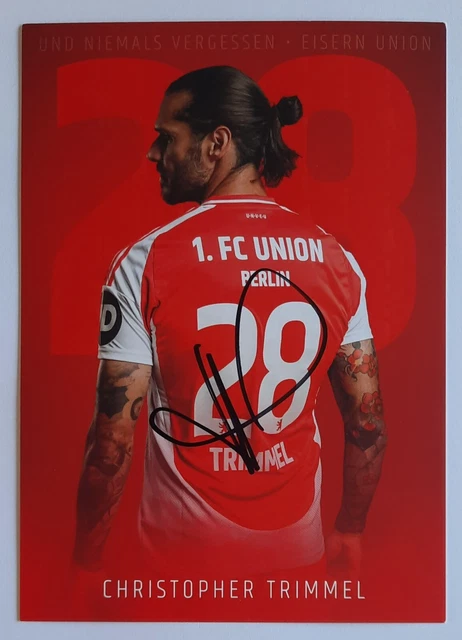 CHRISTOPHER TRIMMEL AUTOGRAMMKARTE Saison 2024/2025 1. FC Union Berlin ...