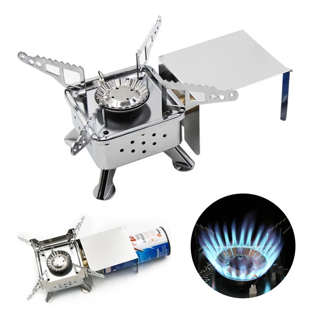 STAINLESS STEEL GAS Stove Ultralight Cooker Stove 4000W Strong Tourism ...
