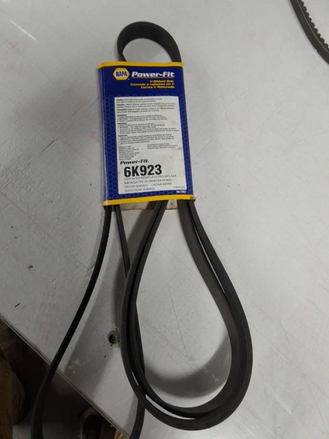 NOS NAPA POWER-FIT Gates 6K923 Serpentine V-Belt (Replaces 406-0923 ...
