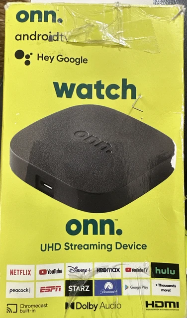 ONN GOOGLE TV UHD Streaming Box 4K Chromecast Stream Device Wi-Fi £28. ...