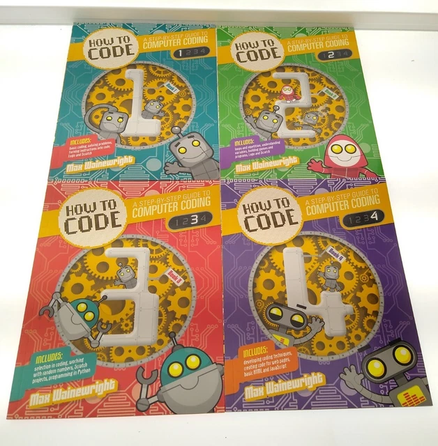 HOW TO CODE Step Step Guide Computer Coding 1-4 Kids Book Max ...