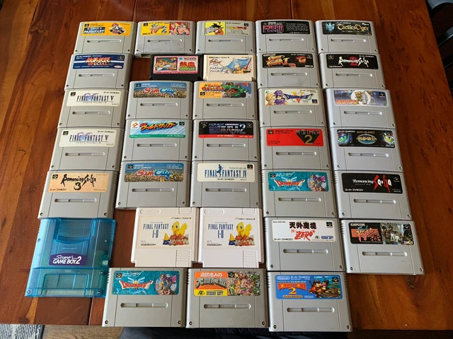 LOT OF 33 Famicom/ Super Famicom Games Mother, Mario, Final Fantasy ...
